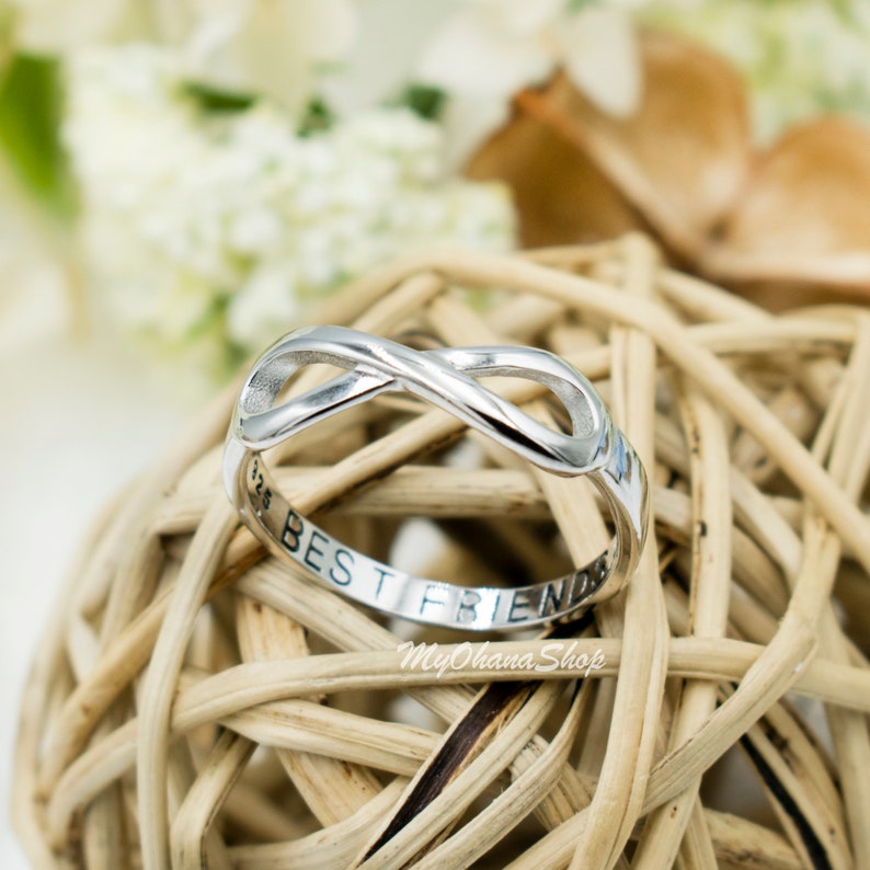 925 Sterling Silver Best Friends Ring for Girls Women. BFF | Etsy