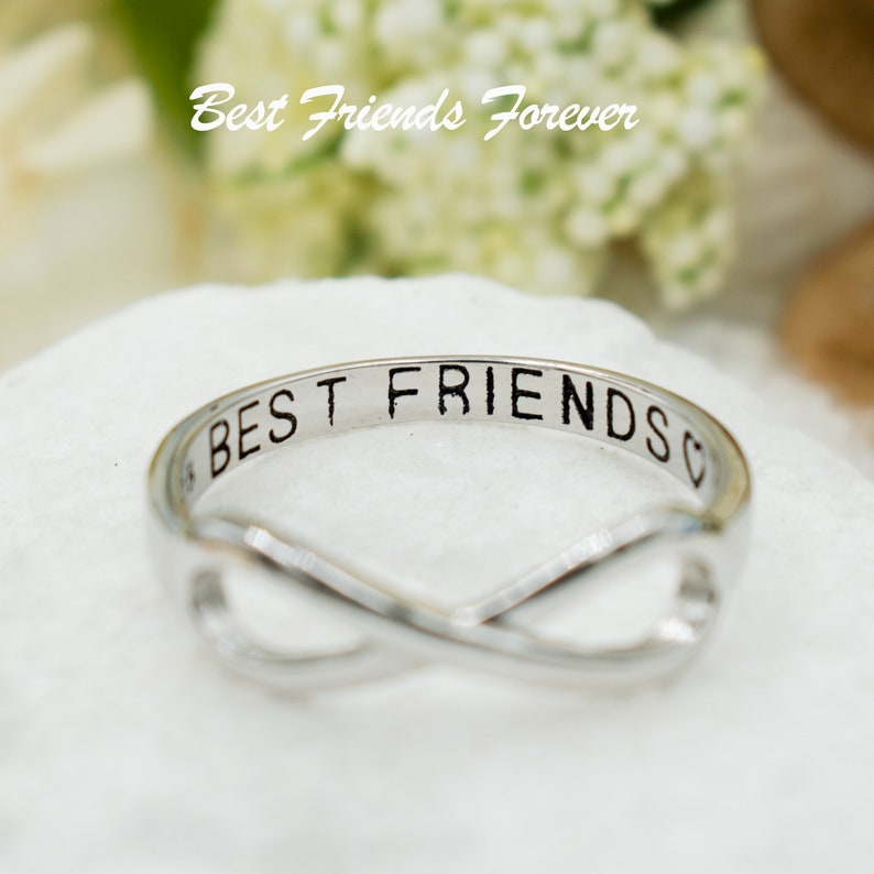 925 Sterling Silver Best Friends Ring for Girls Women. BFF | Etsy