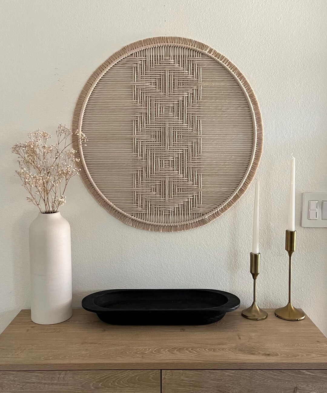 Fiber Art Wall Hanging, Textile Art, Weaving Art, Neutral Wall Art, 26 ...