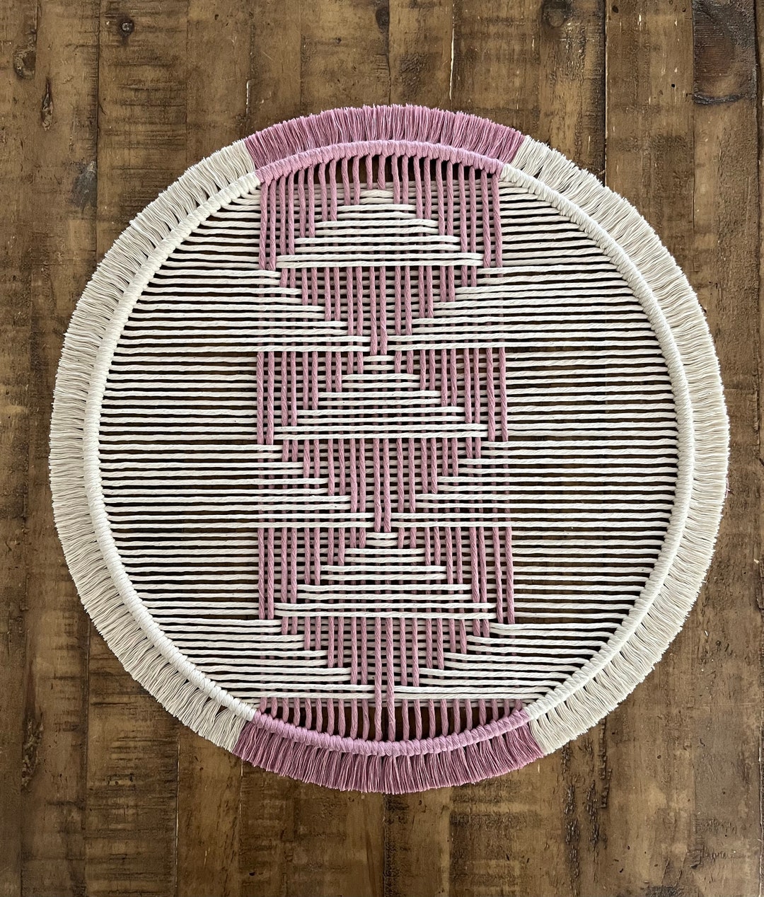 Macrame Weaving, Macrame Circle, Fiberart, Frame Weaving, Small Art ...