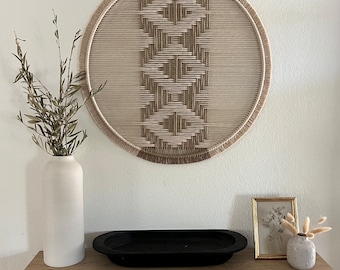 Macrame Hoop, Macrame Circle, Fiber Art, Macrame Weaving, Boho Wall ...