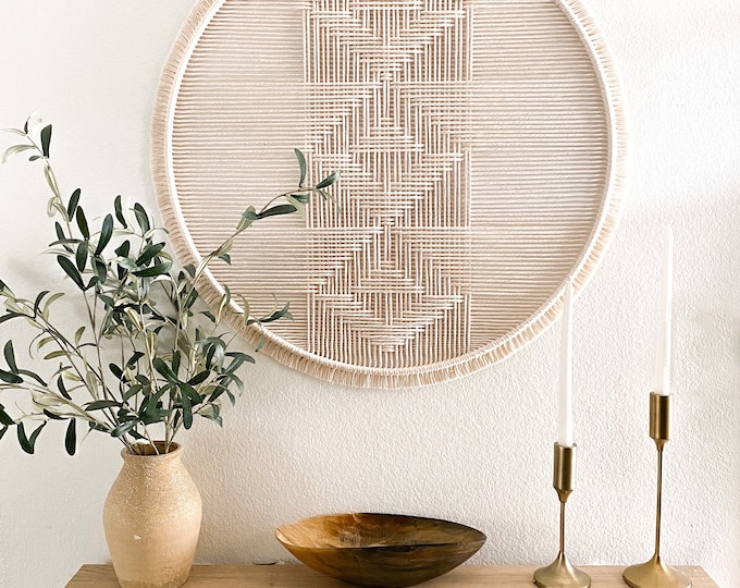 Macrame Hoop, Macrame Circle, Fiber Art, Macrame Weaving, Boho Wall ...