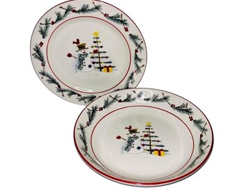 Snowman Dinnerware - Etsy