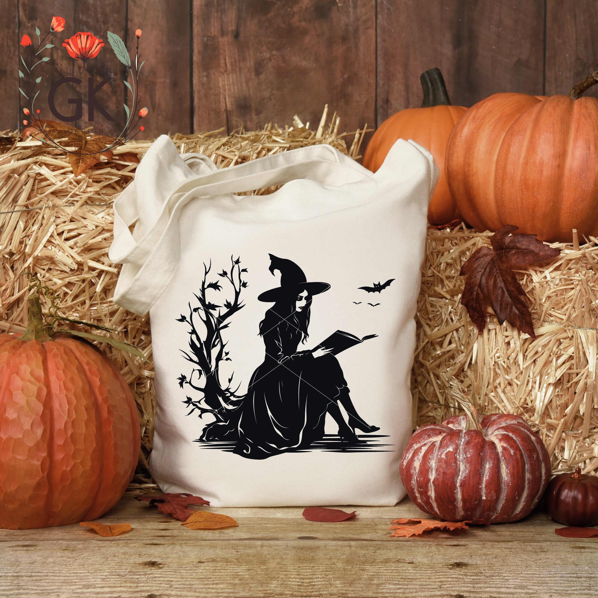 Witch Reading a Book SVG ,halloween Book Lover SVG, Librarian Svg ...