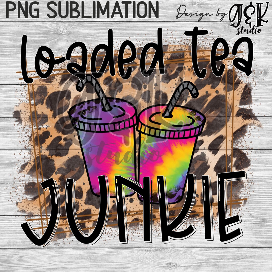 Loaded Tea Junkie Png, Retro Cheetah Print Png, Loaded Tea PNG, Cheetah ...