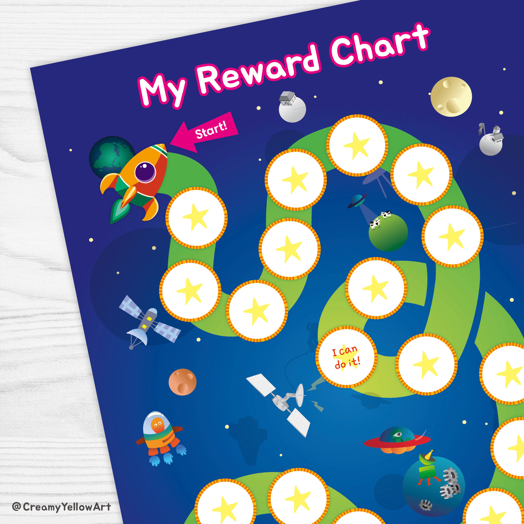 Printable Reward Chart for Kids - Etsy