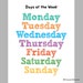 Printable Days & Months Posters for Kids Room, Classroom, and Nursery ...