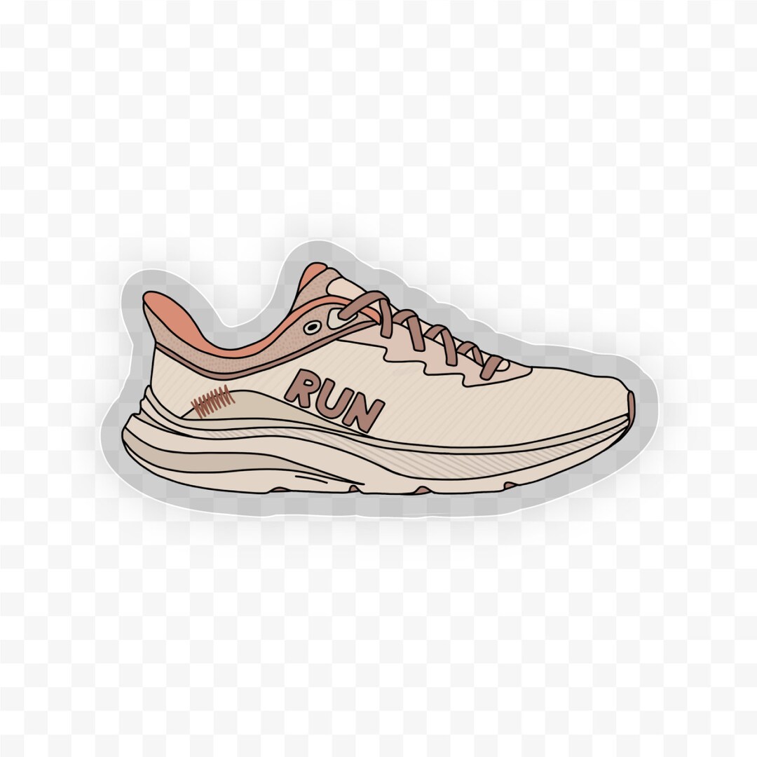 Mini Running Shoe Sticker | Beige Running Shoe Sticker | off White ...