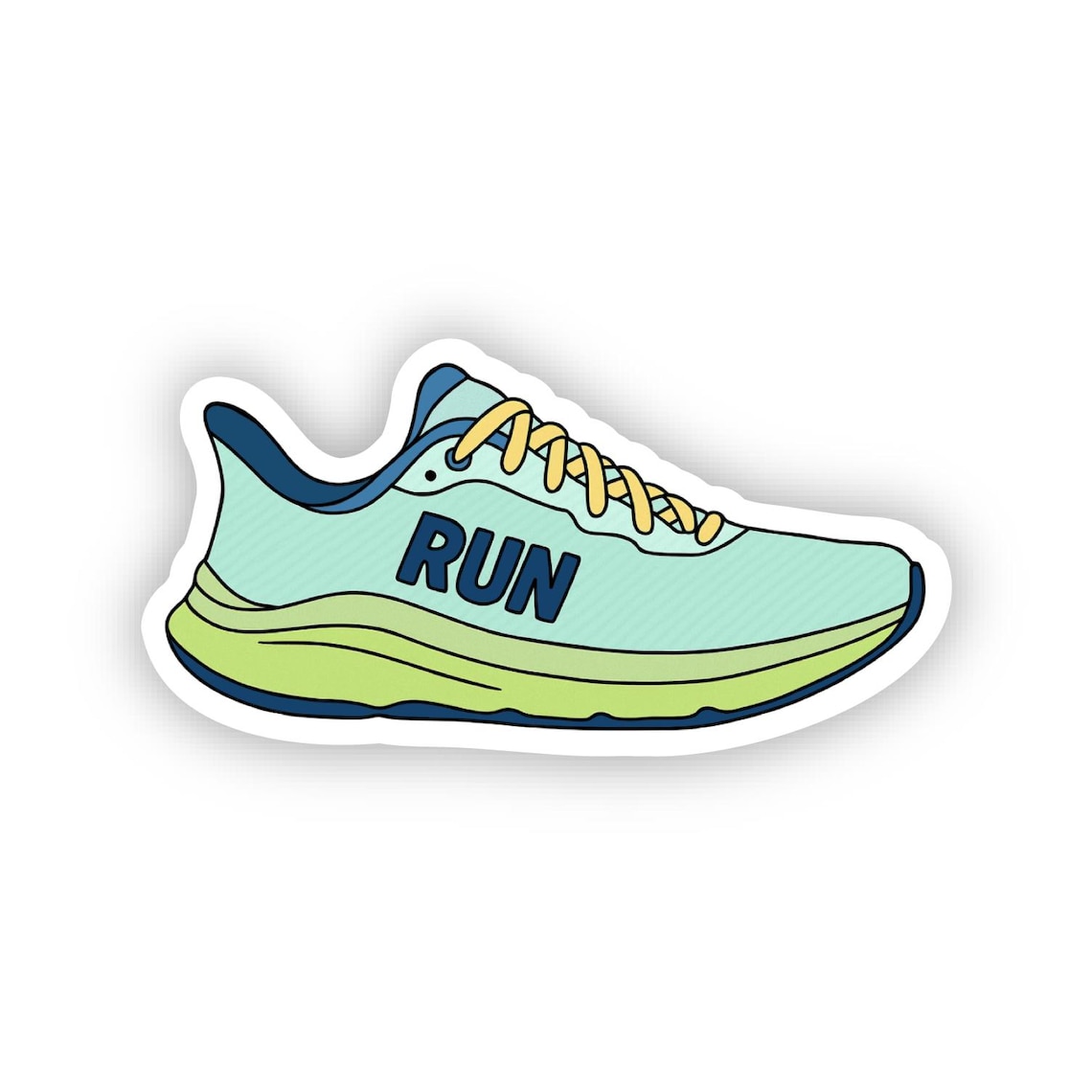 Mini Running Shoe Sticker: Waterproof Vinyl Decal - Etsy