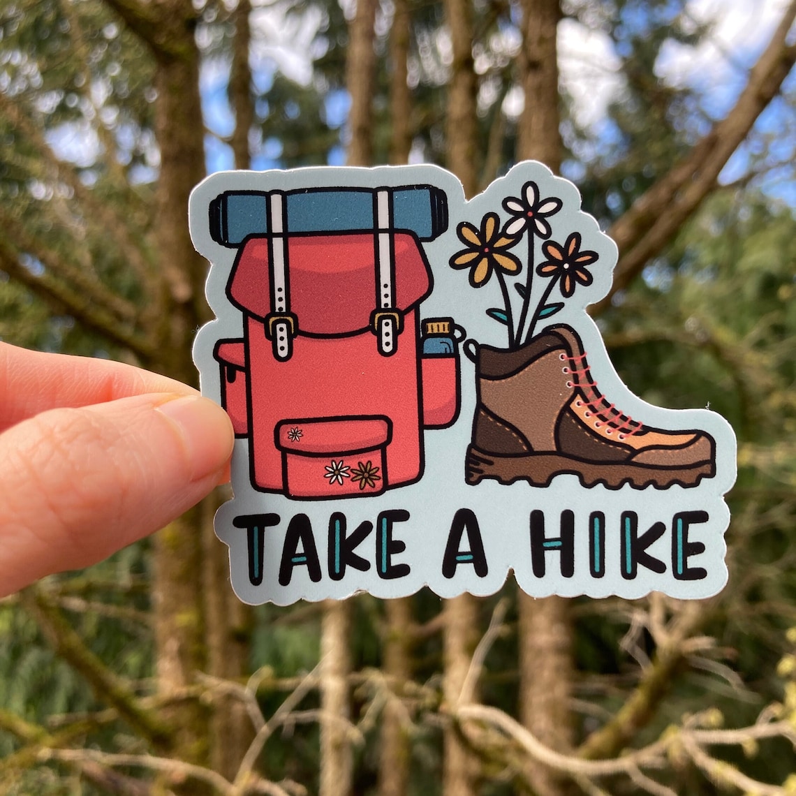 Take a Hike Sticker Hiking Sticker backpacking Sticker - Etsy