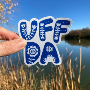 Uff Da Scandinavian Print Sticker | Minnesota | North Dakota| UFFDA - Etsy