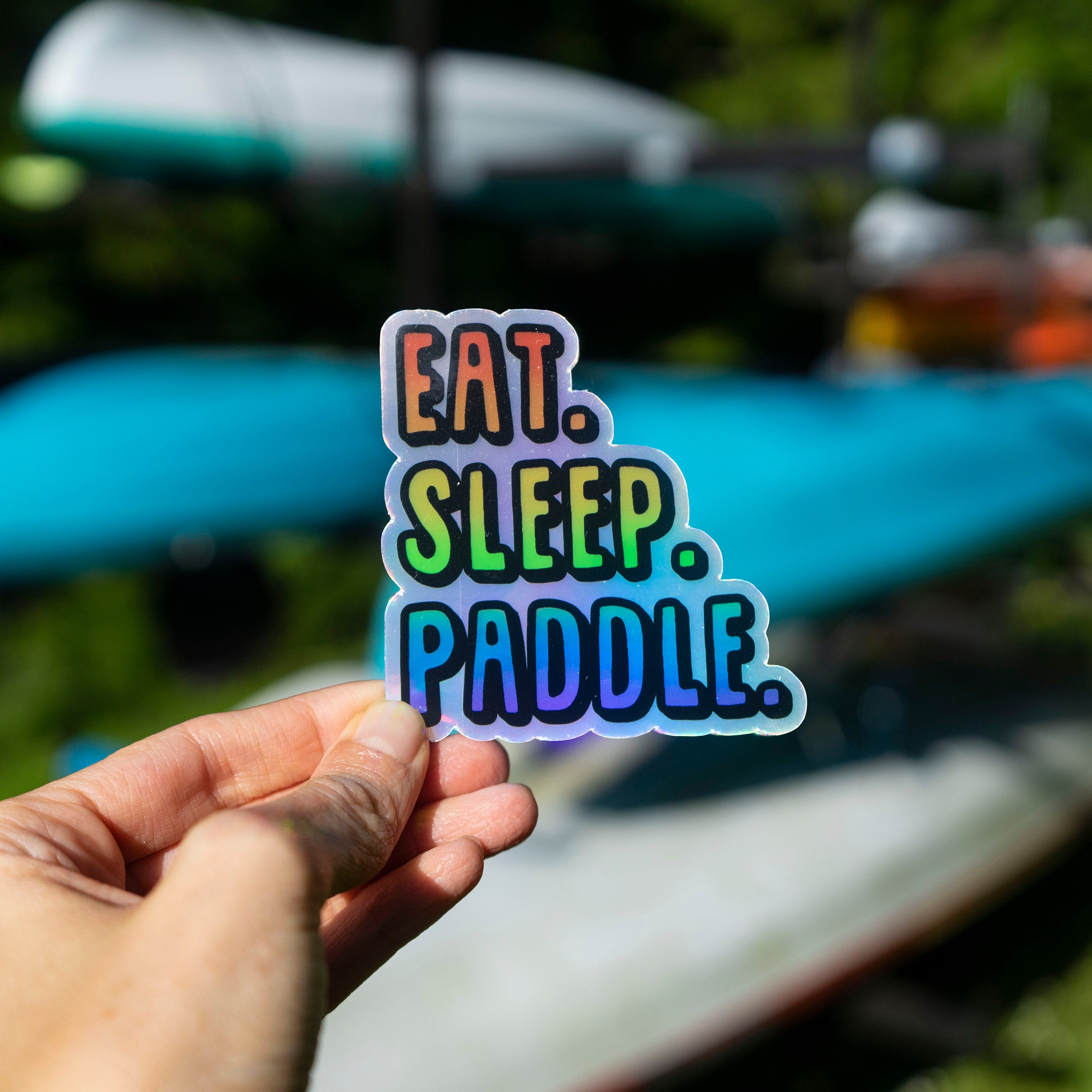 Holographic Kayak Sticker Canoe Sticker Paddling Sticker | Etsy