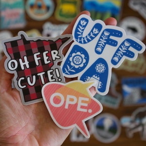 Uff Da Scandinavian Print Sticker | Minnesota | North Dakota| UFFDA - Etsy