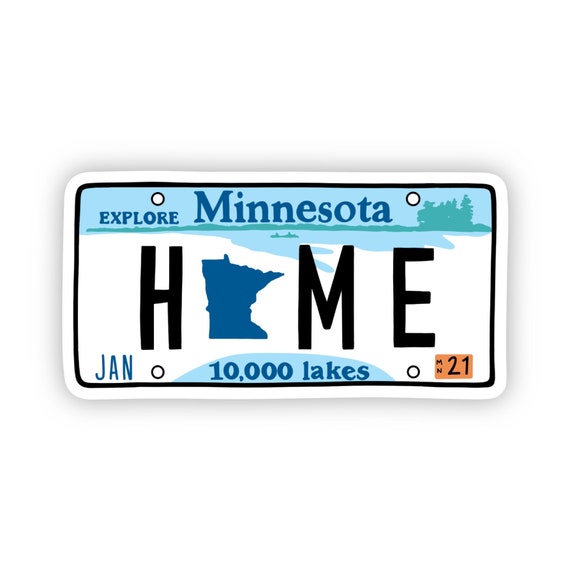 Minnesota Home License Plate Sticker - Etsy