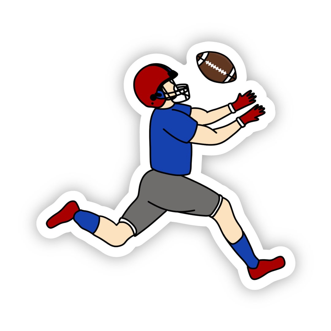 Wide Receiver Football Sticker: Waterproof Vinyl Decal - Etsy