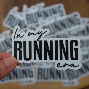 In My Running Era Sticker: Waterproof Vinyl Runner Decal - Etsy