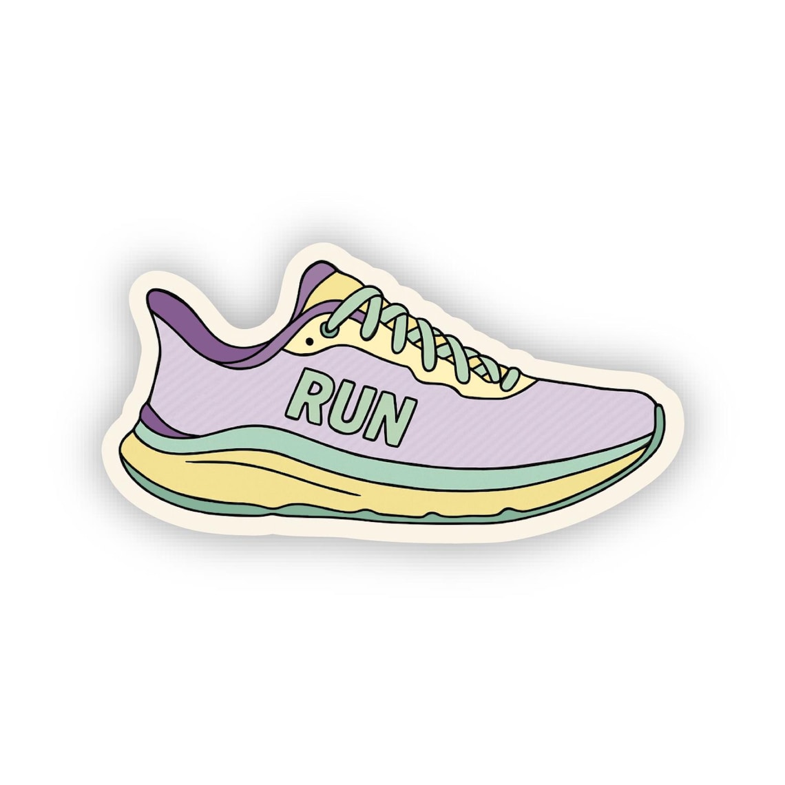 Mini Running Shoe Sticker: Waterproof Vinyl Decal - Etsy