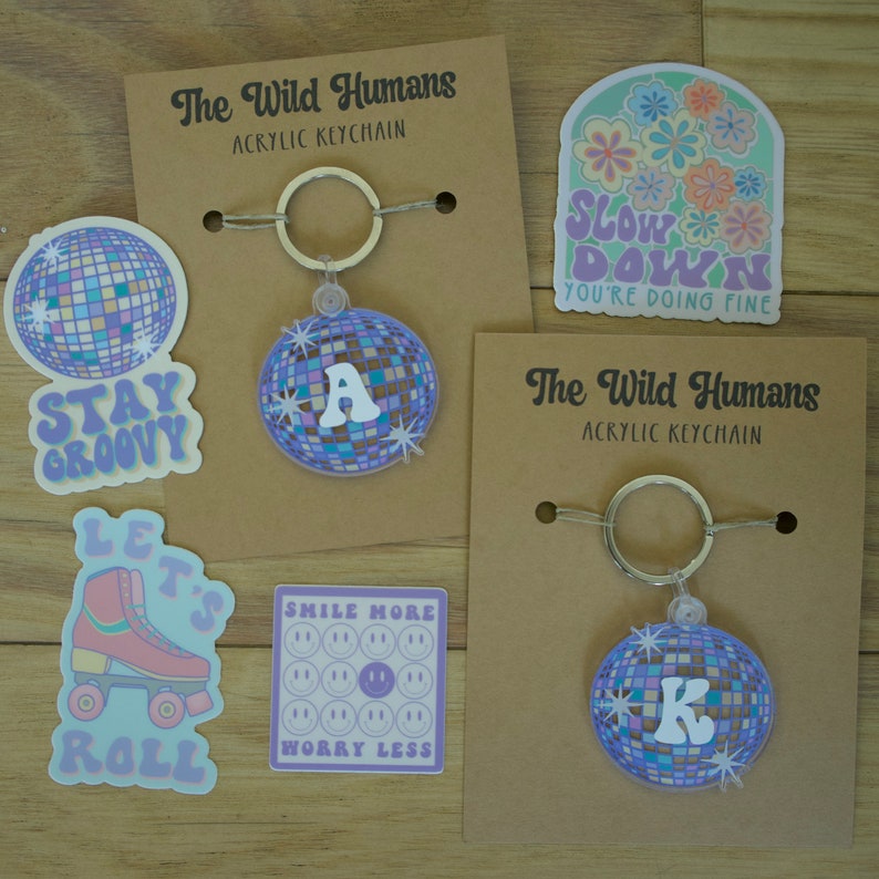 Disco Ball Acrylic Keychain Customizable Keychain - Etsy