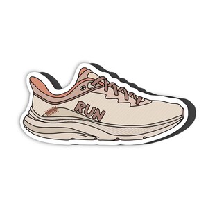 Mini Running Shoe Sticker: Waterproof Clear Vinyl (2" X 1") - Etsy