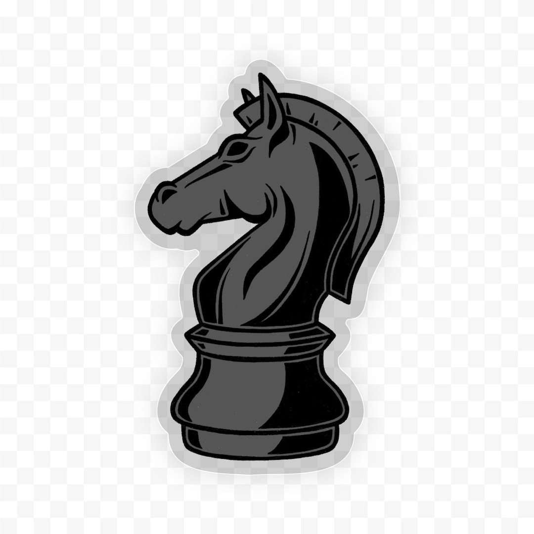 Knight Chess Piece Sticker | Clear Vinyl Sticker | Waterproof and ...