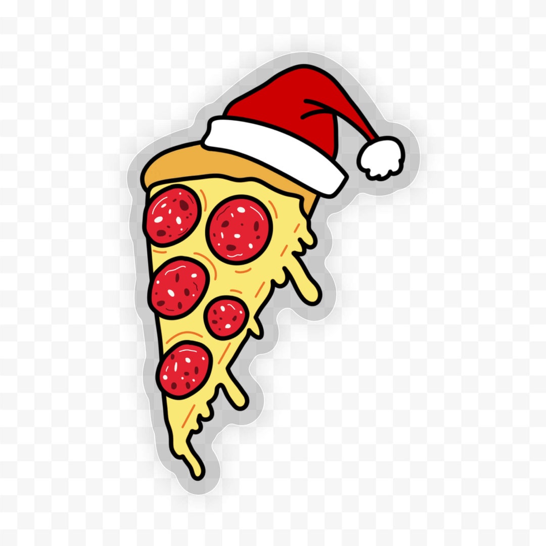 Christmas Pizza Sticker - Etsy