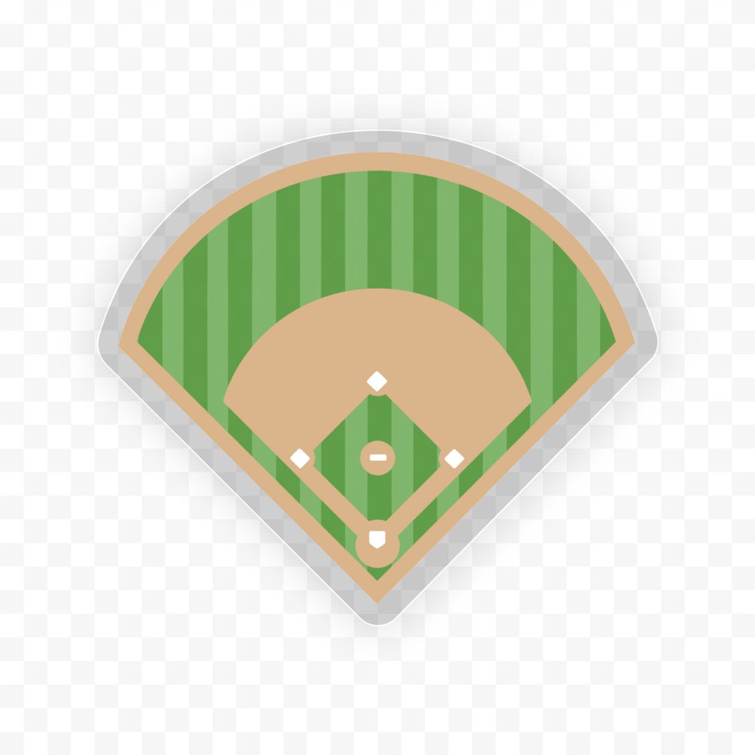 Baseball Field Sticker: Clear Waterproof Vinyl (2" X 1.8") - Etsy