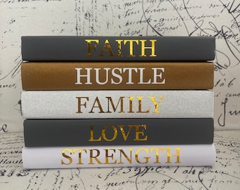 5 Set of Books Customizable Book Stack Fashion Books Glam Decor Books ...