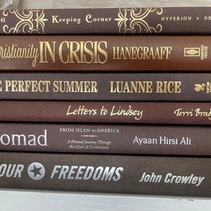 TOP SELLER | Books by Their Color | Staging Books | Brown & Tan Books ...