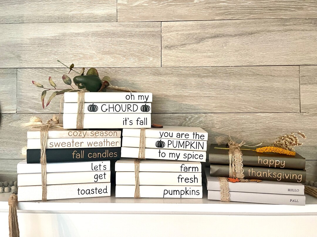 Fall Book Decor | Thanksgiving Decor Book | Farmhouse Decor | Decor ...