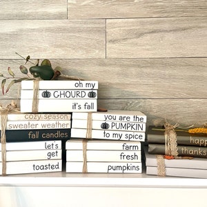 Fall Book Decor | Thanksgiving Decor Book | Farmhouse Decor | Decor ...