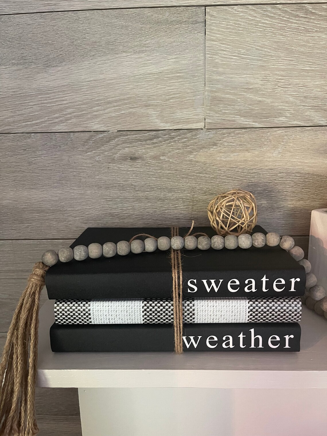 Christmas Book Stack Winter Decor Christmas Gifts - Etsy