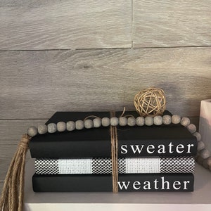 Christmas Book Stack | Winter Decor | Christmas Gifts | Holiday Decor ...