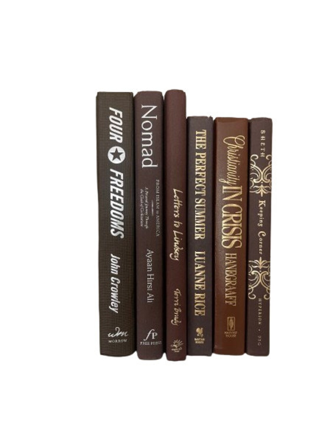 TOP SELLER | Books by Their Color | Staging Books | Brown & Tan Books ...