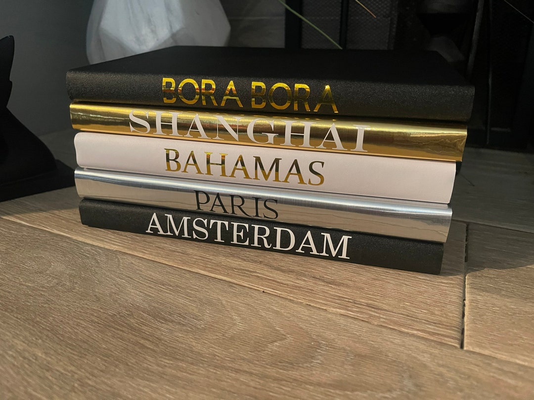5 Set of Books | Customizable Book Stack | Fashion Books | Glam Decor ...