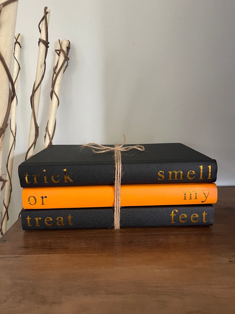 Halloween Book Stack Halloween Decor Halloween Book - Etsy