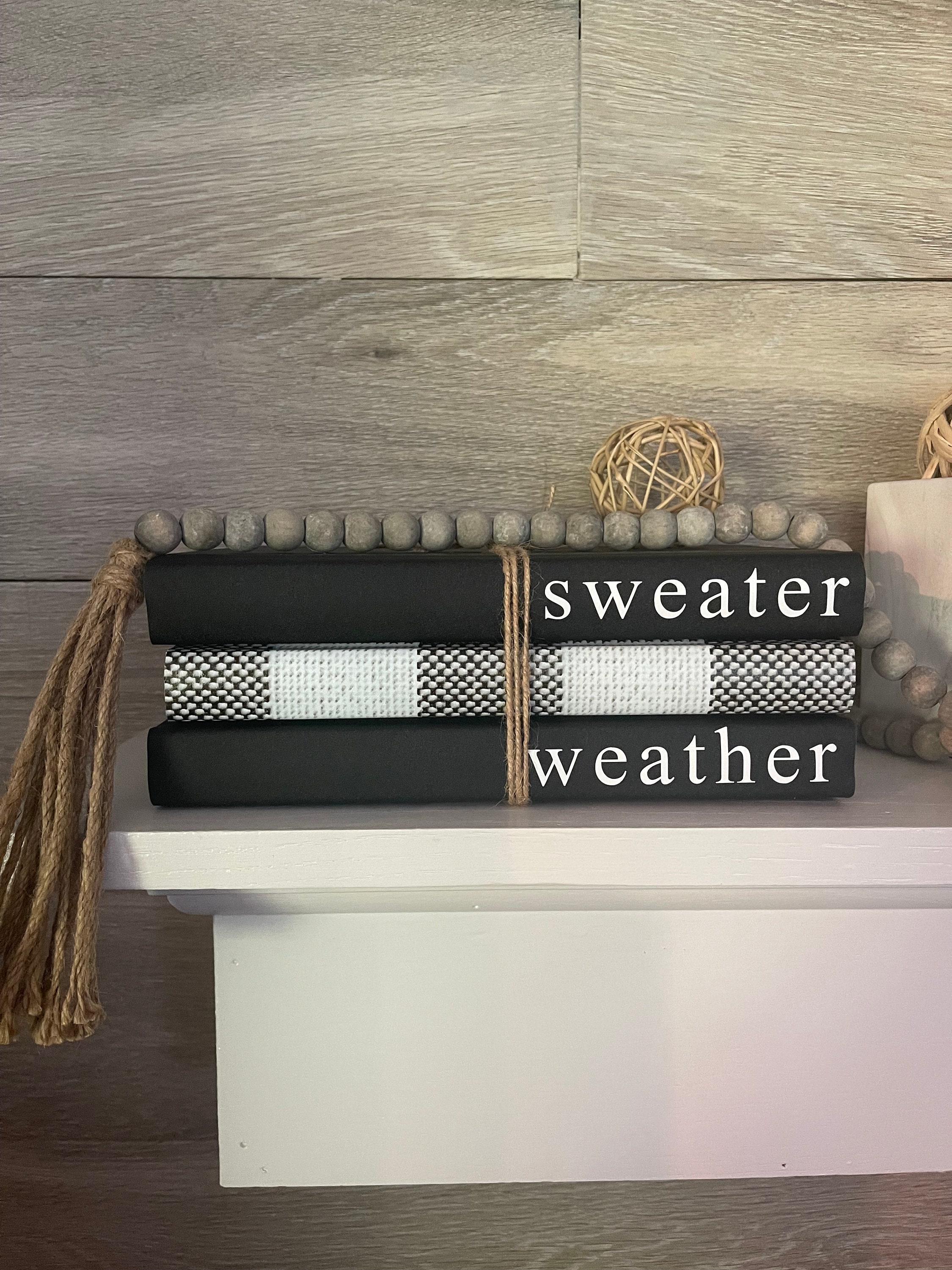 Christmas Book Stack Winter Decor Christmas Gifts - Etsy