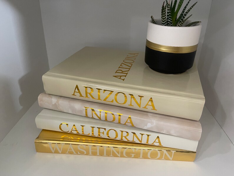 4 Set of Books | Customizable Book Stack | Fashion Books | Glam Decor ...