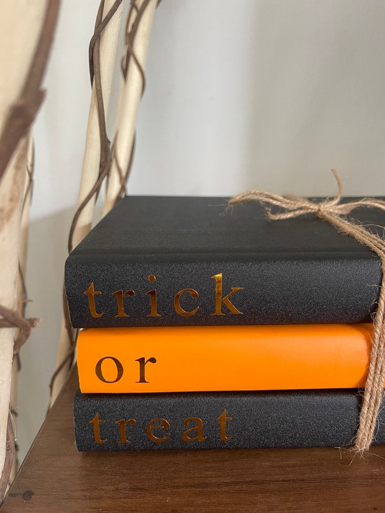 Halloween Book Stack Halloween Decor Halloween Book - Etsy
