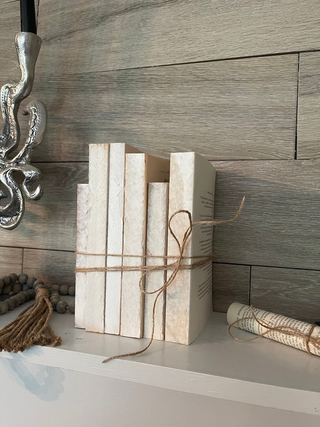 Farmhouse Decor | Vintage Books | Rustic Farmhouse Books | Rustic Books ...