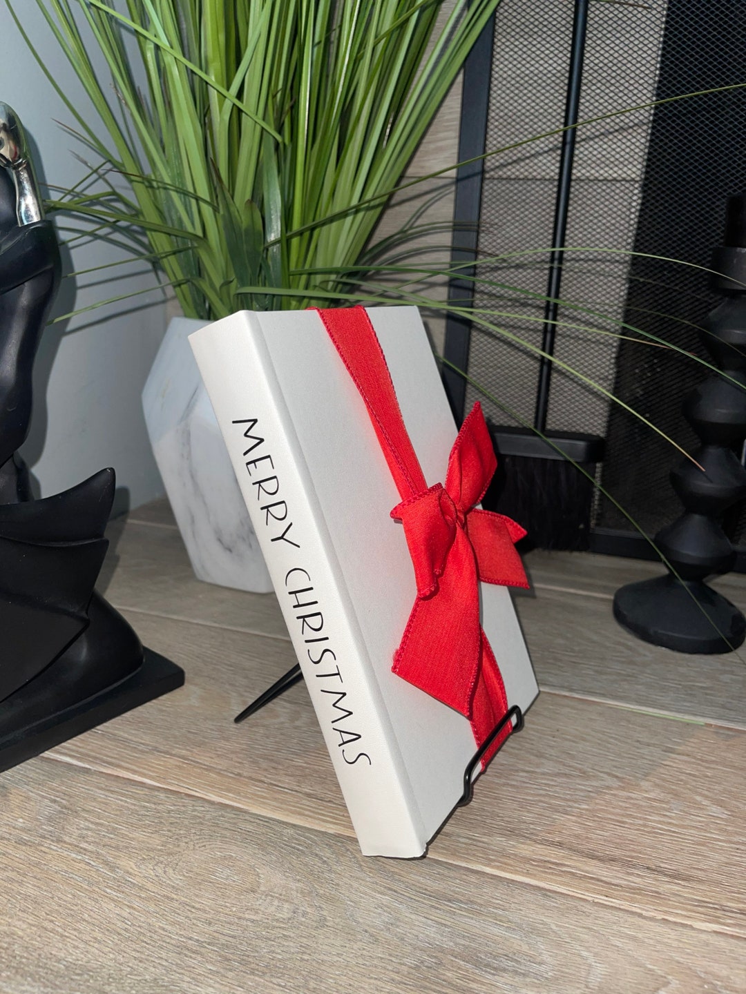 Christmas Book Stack Christmas Decor Merry Christmas Decor Book Book ...