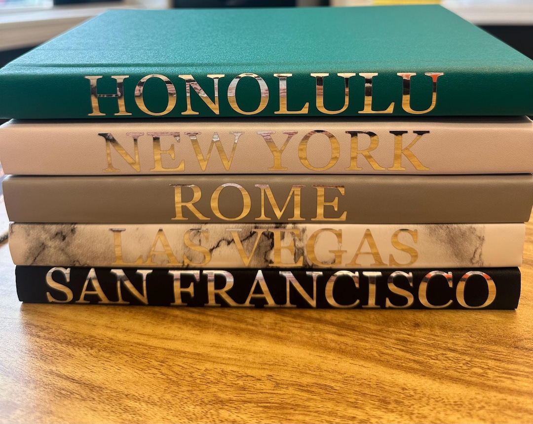 5 Set of Books | Customizable Book Stack | Fashion Books | Glam Decor ...