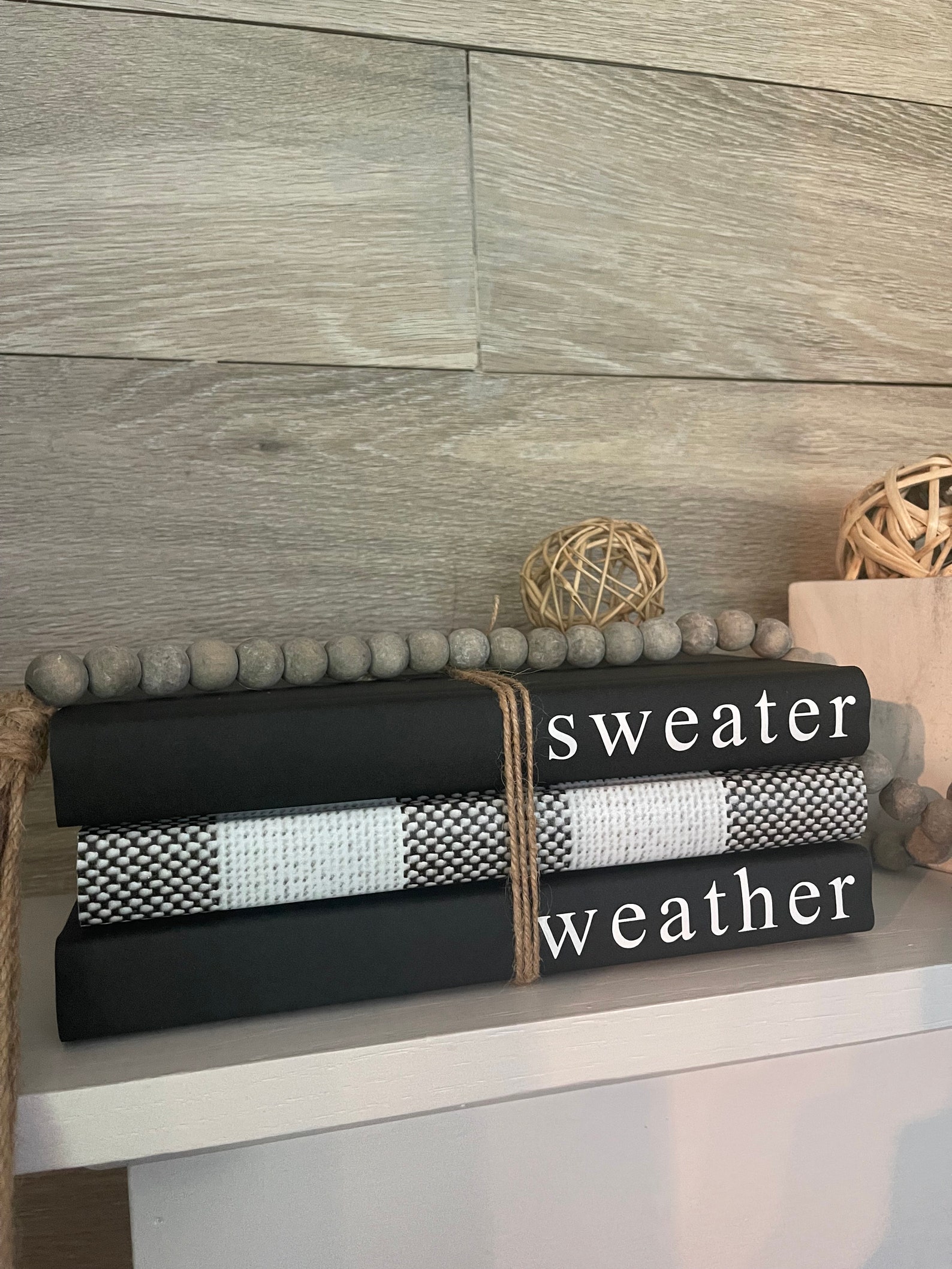 Christmas Book Stack Winter Decor Christmas Gifts - Etsy