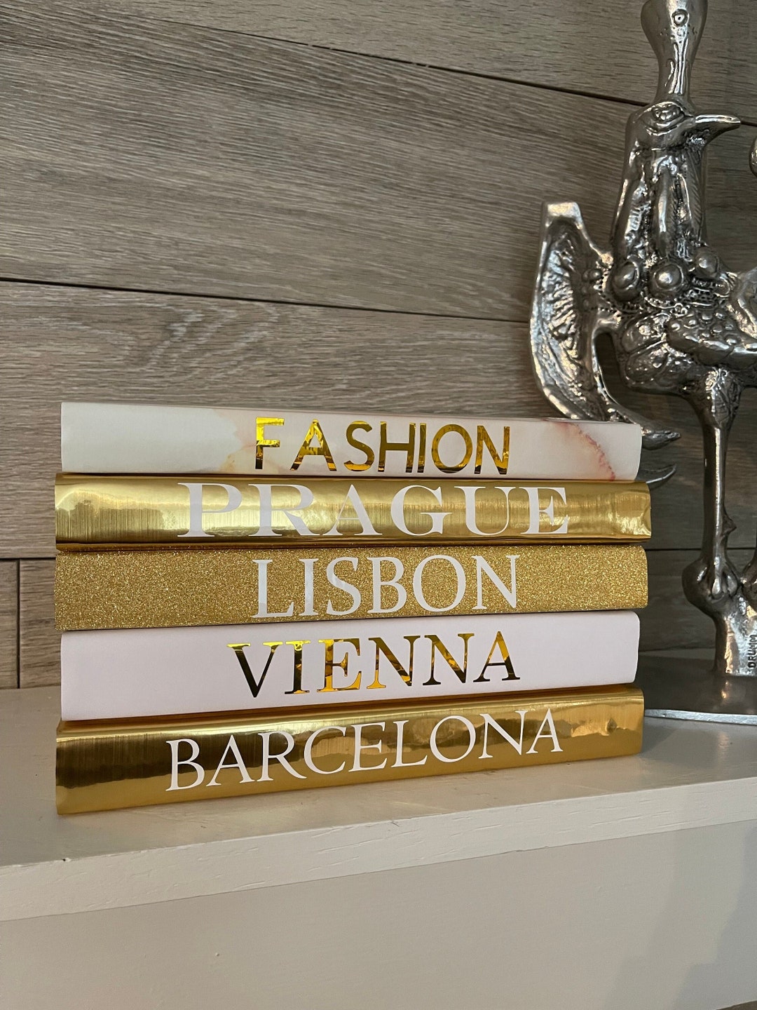 5 Set of Books | Customizable Book Stack | Fashion Books | Glam Decor ...