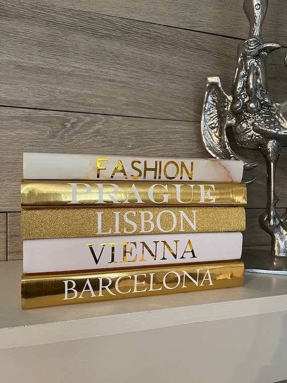 5 Set of Books Customizable Book Stack Fashion Books - Etsy
