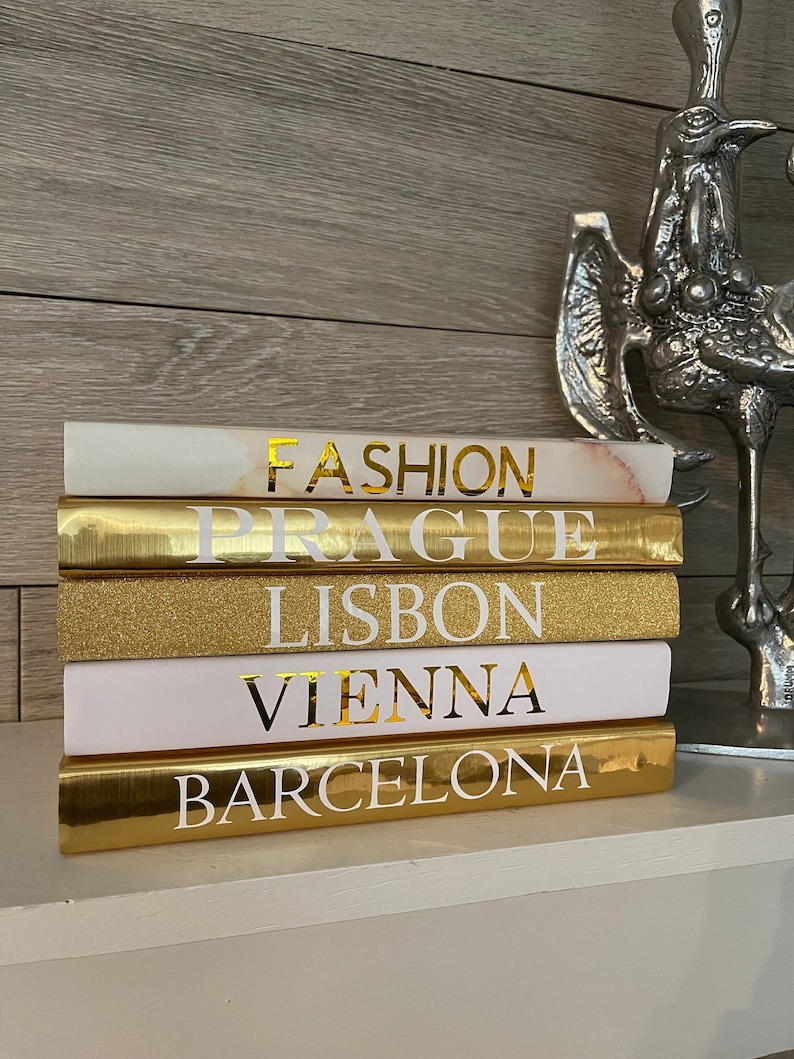 5 Set of Books | Customizable Book Stack | Fashion Books | Glam Decor ...