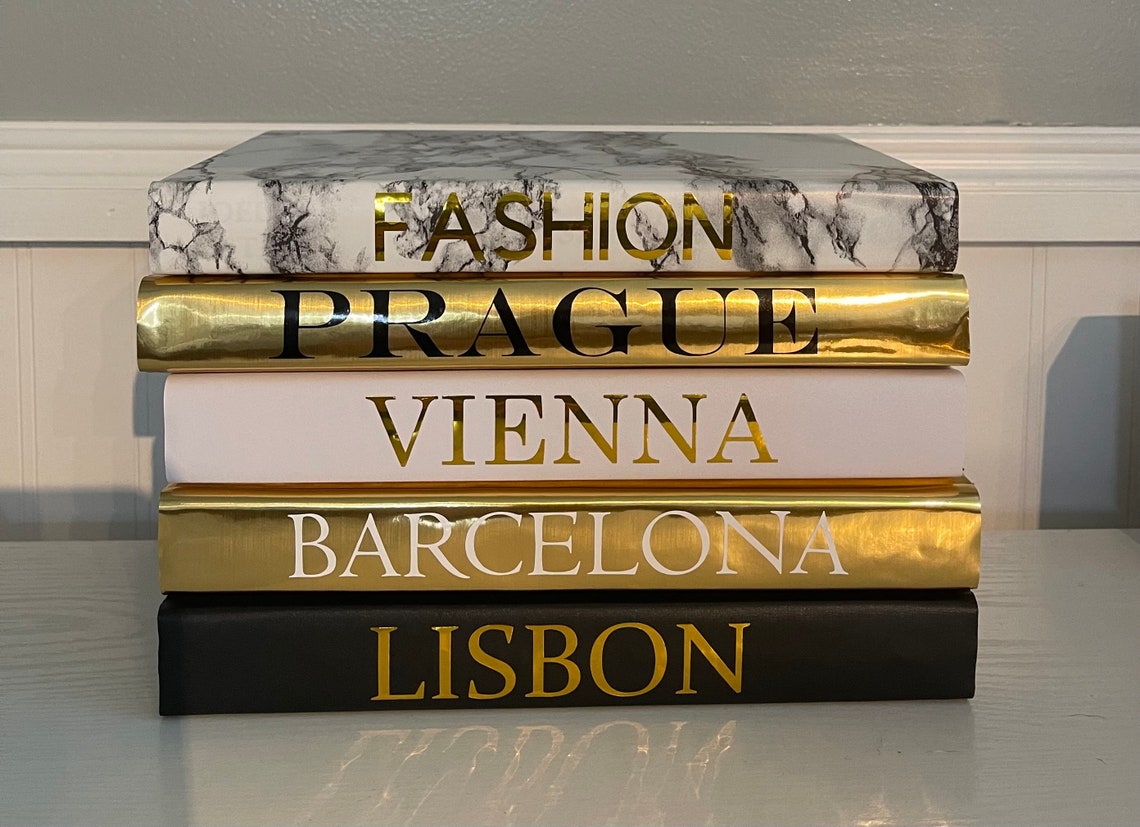 5 Set of Books Customizable Book Stack Fashion Books - Etsy