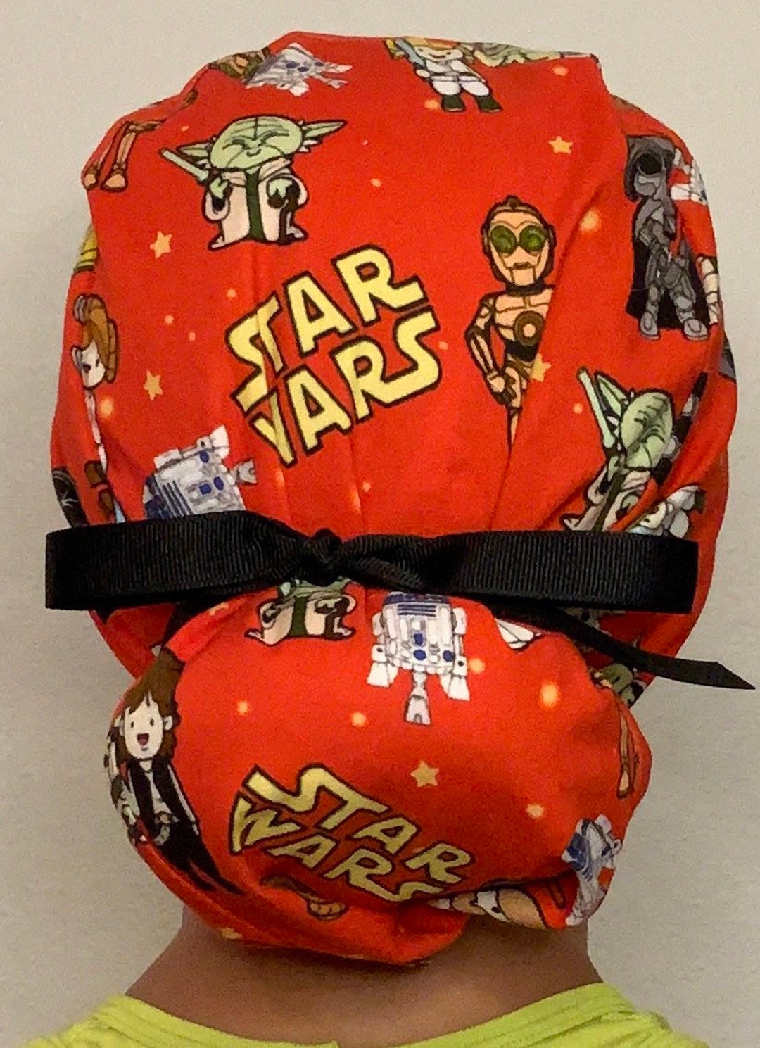 Red Star Wars Scrub Cap Ponytail - Etsy