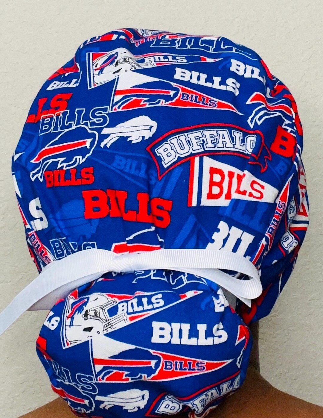 Bills Surgical Scrub Cap Ponytail - Etsy