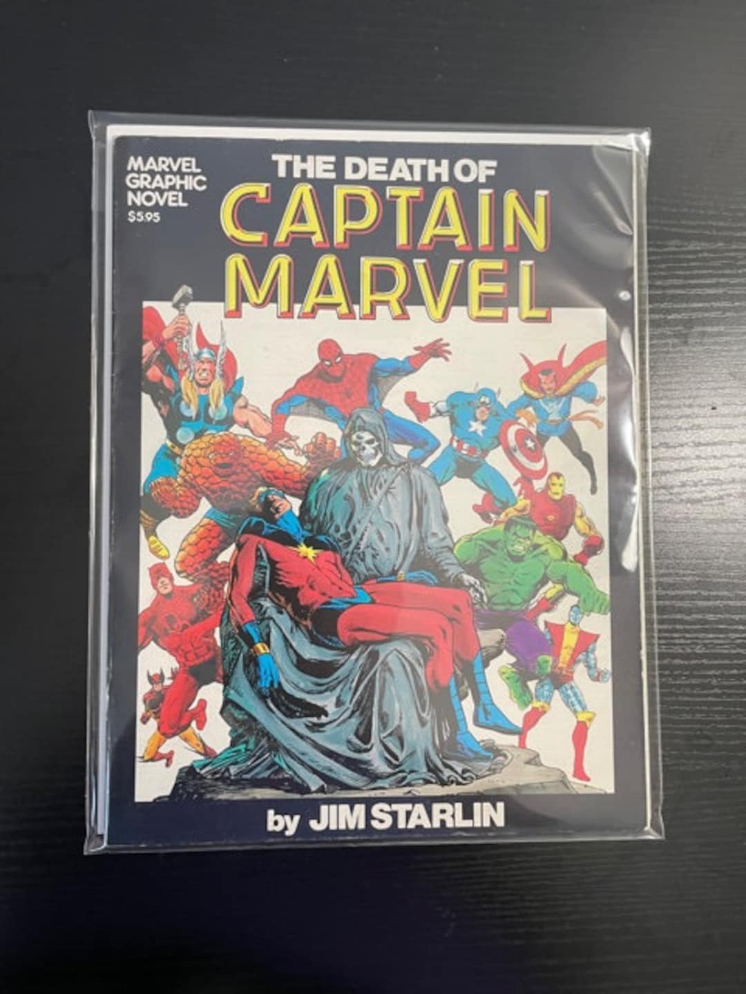 The Death of Captain Marvel Graphic Novel Jim Starlin 1982 First Print ...
