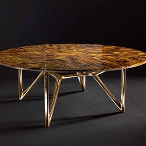 Yellow Tiger Eye Round Table Top, Dining Table, Coffee Table ...